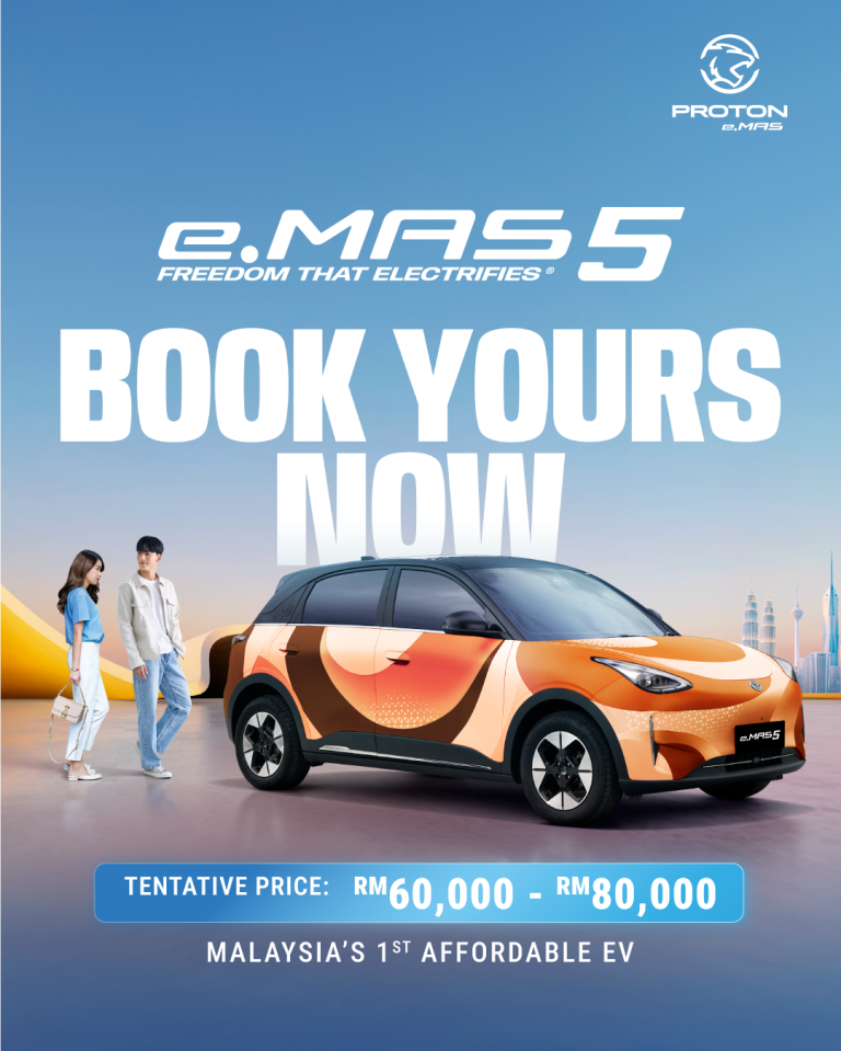 Malaysia’s Most Affordable EV, Proton e.MAS 5, Now Open for Booking! - Proton e.MAS